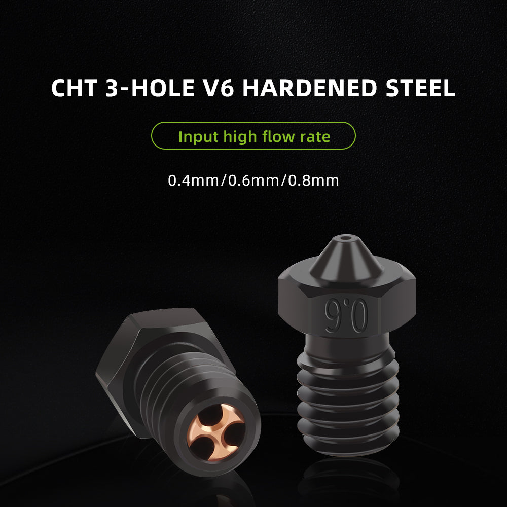 CHT E3D V6 Nozzle Three-eyes Hardened Steel Nozzles | Lerdge Official